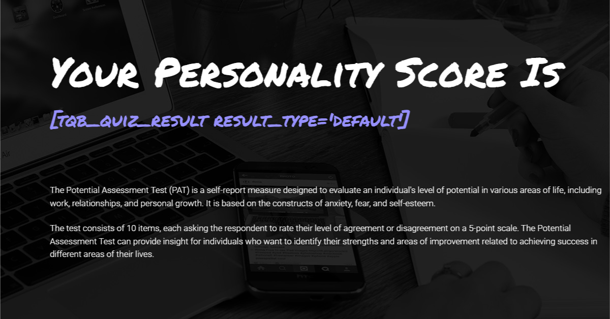 Potential Assessment Test (PAT) - NLP Sales Coaching & Training | Boost ...